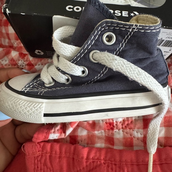 Converse | Shoes | Converse Blue And White Hightop Sneakers Classic ...